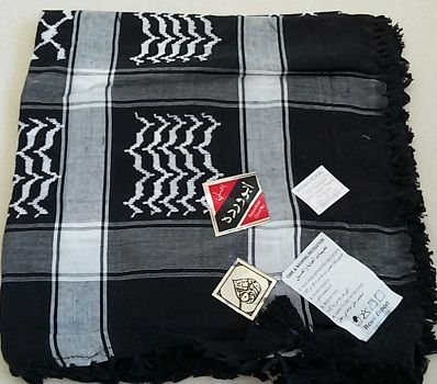 Black White Arab Keffiyeh Scarf